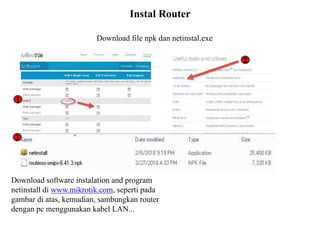 configurasi mikrotik fundamentals | PPTX