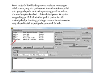 configurasi mikrotik fundamentals | PPTX