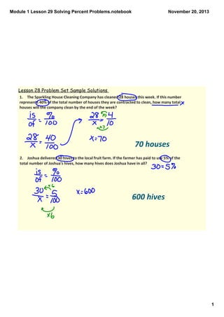 Solving Percent Problems