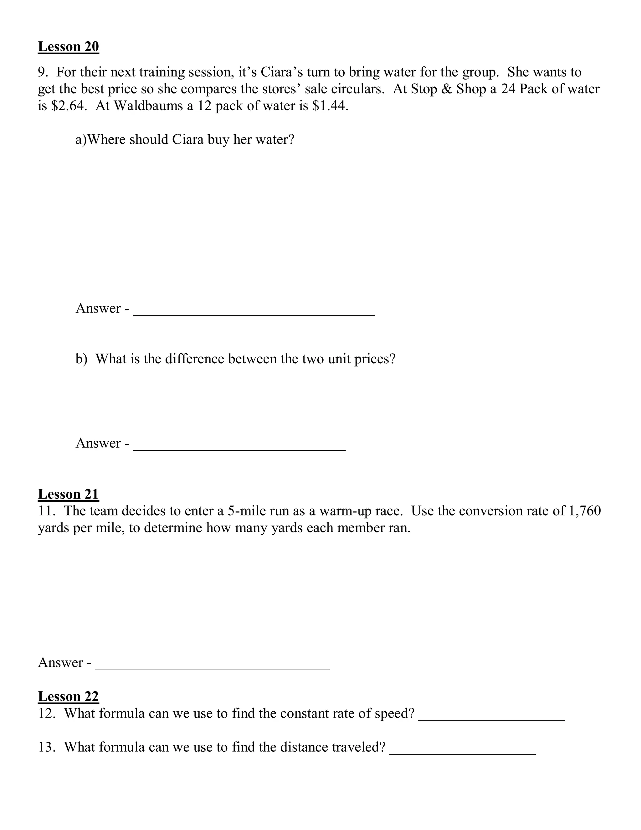 Module 1 Lessons 16-23 Review Packet | PDF