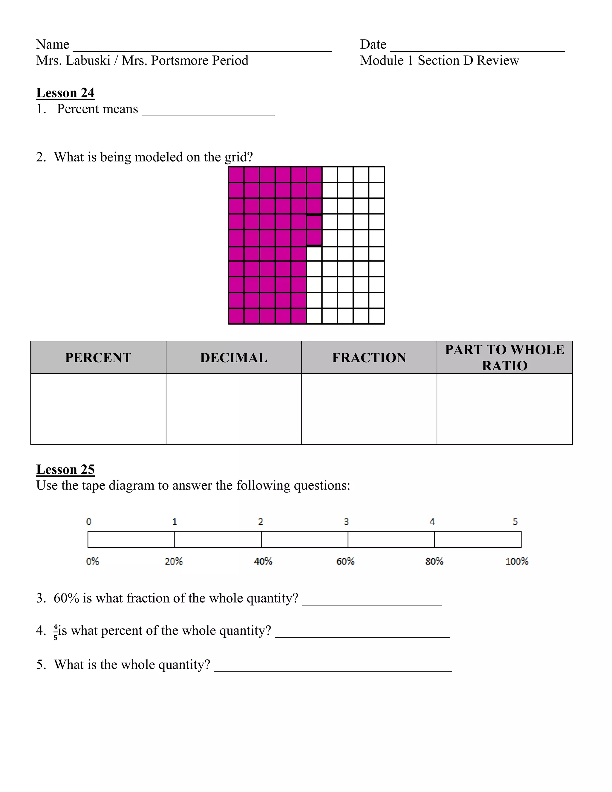 Module 1 lessons 24 29 review | DOCX