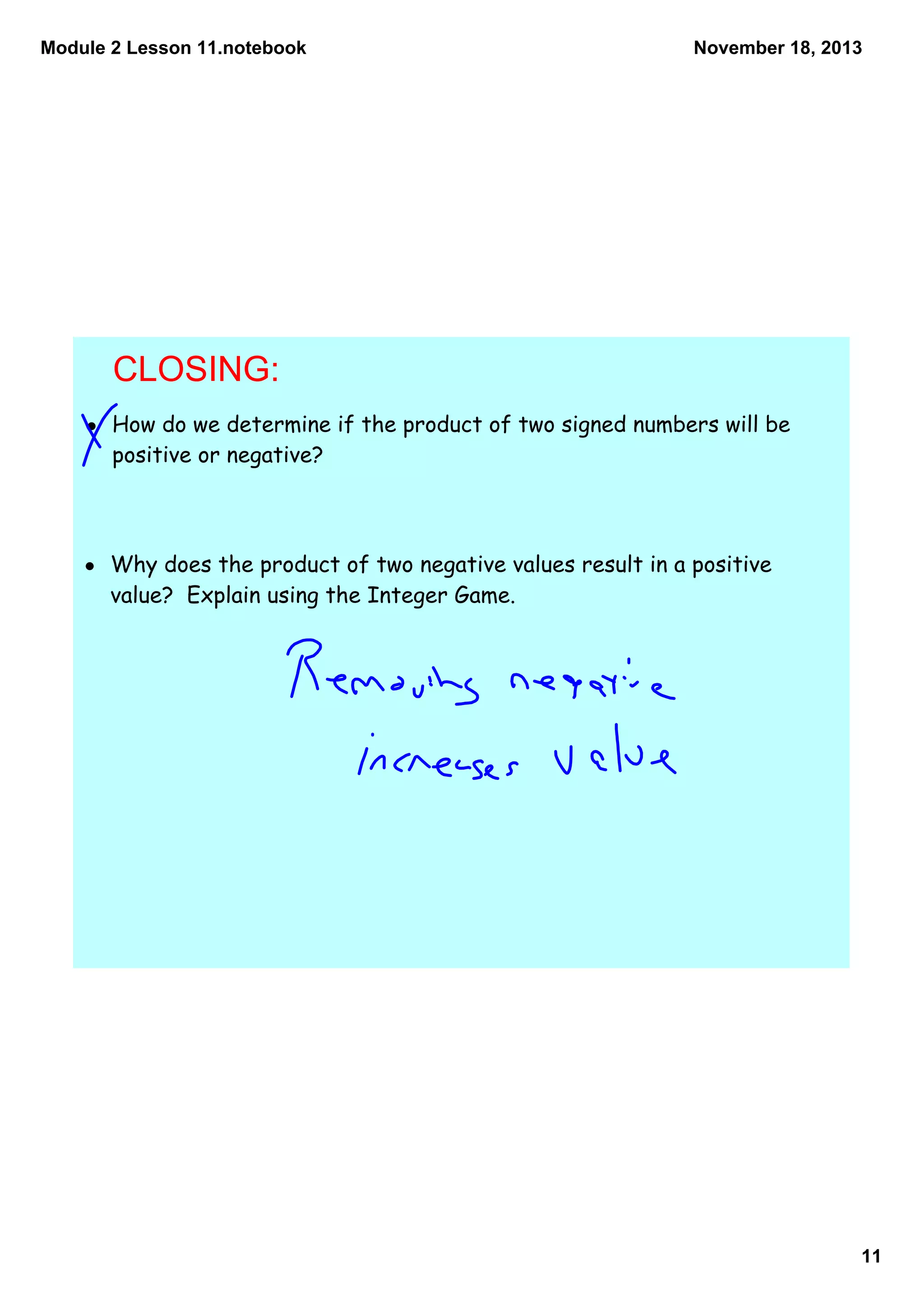 Module 2 lesson 11 | PDF