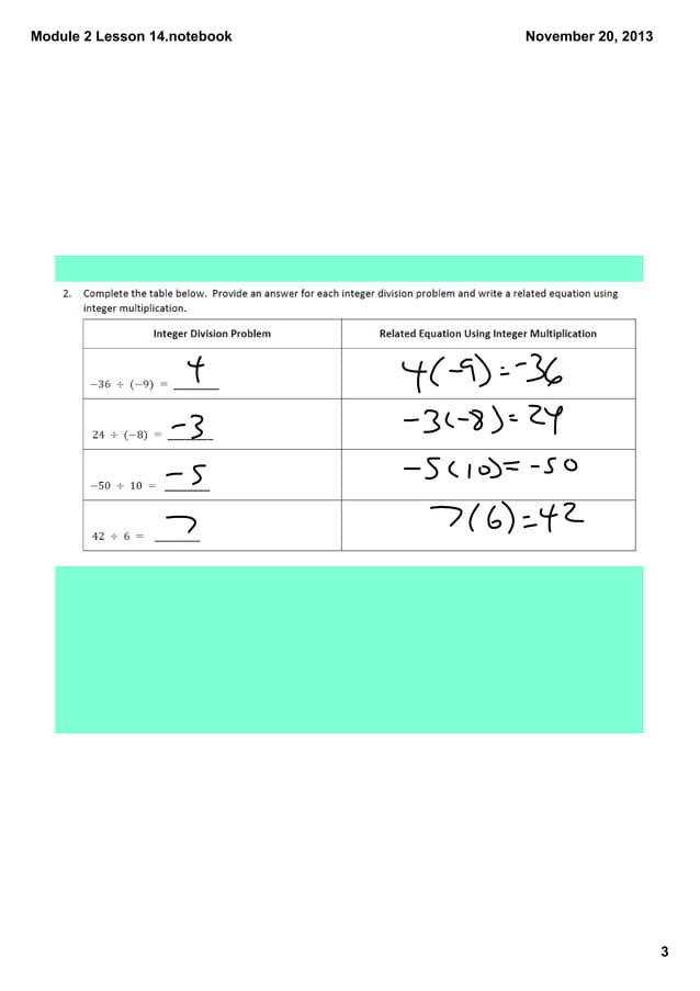 Module 2 lesson 14 | PDF