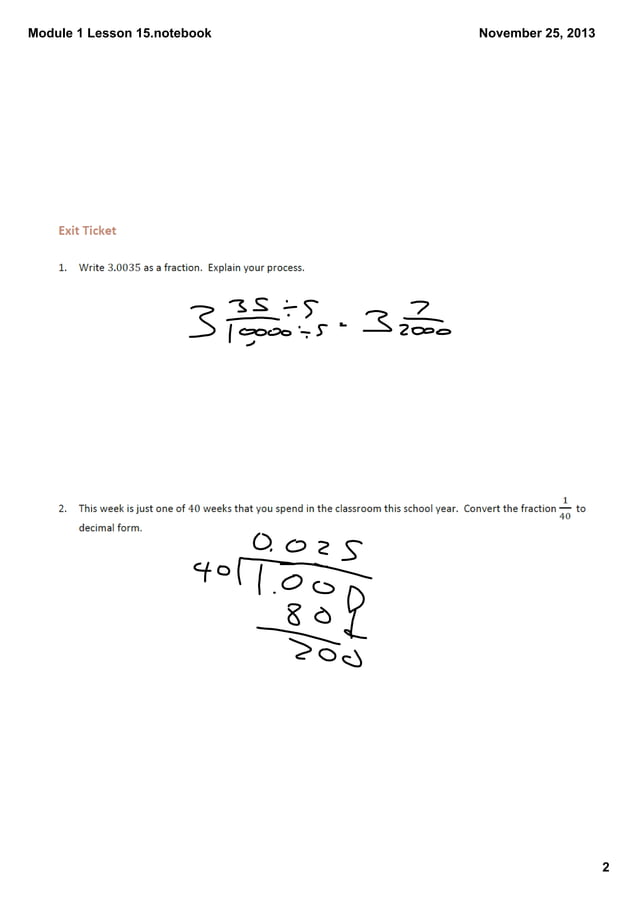 Module 2 lesson 15 | PDF