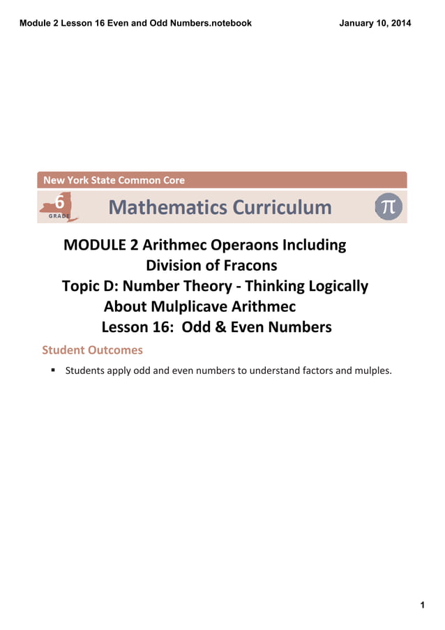 Module 2 lesson 16 | PDF
