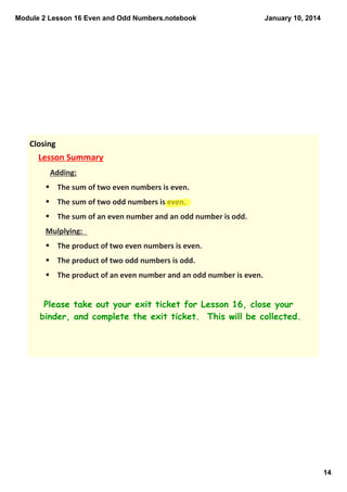 Module 2 lesson 16 | PDF