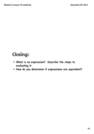 Module 2 lesson 18 | PDF