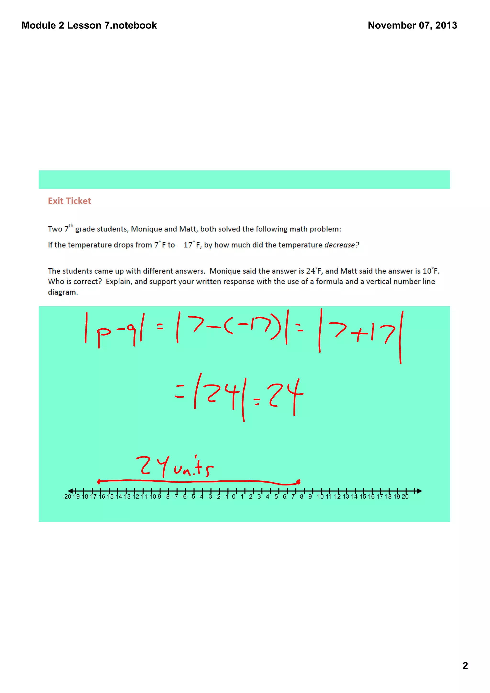 Module 2 lesson 7 | PDF