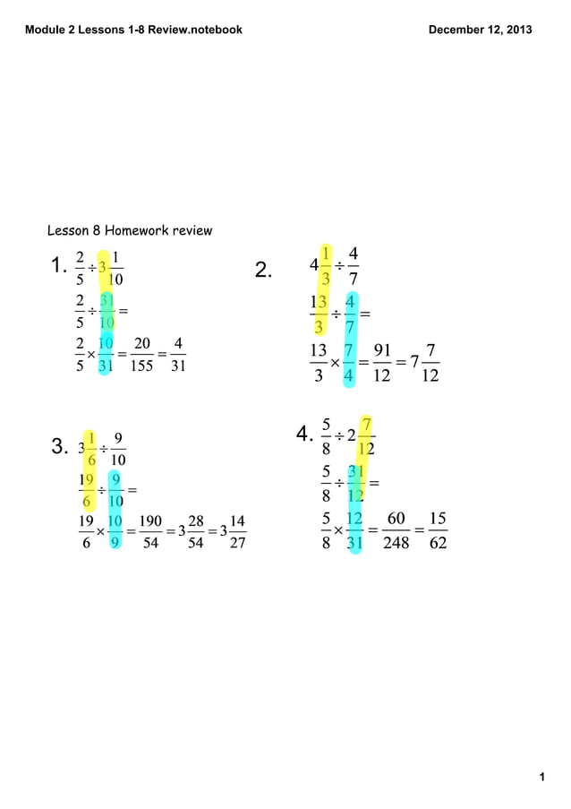 Module 2 lessons 1 8 review answer key | PDF | Free Download