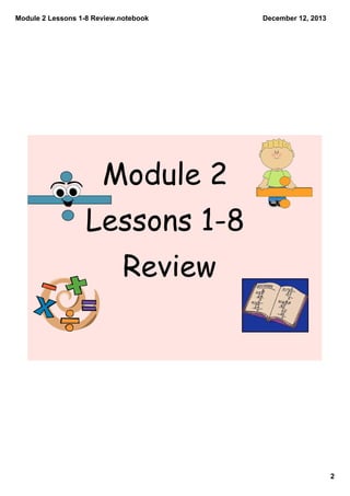 Module 2 lessons 1 8 review answer key | PDF