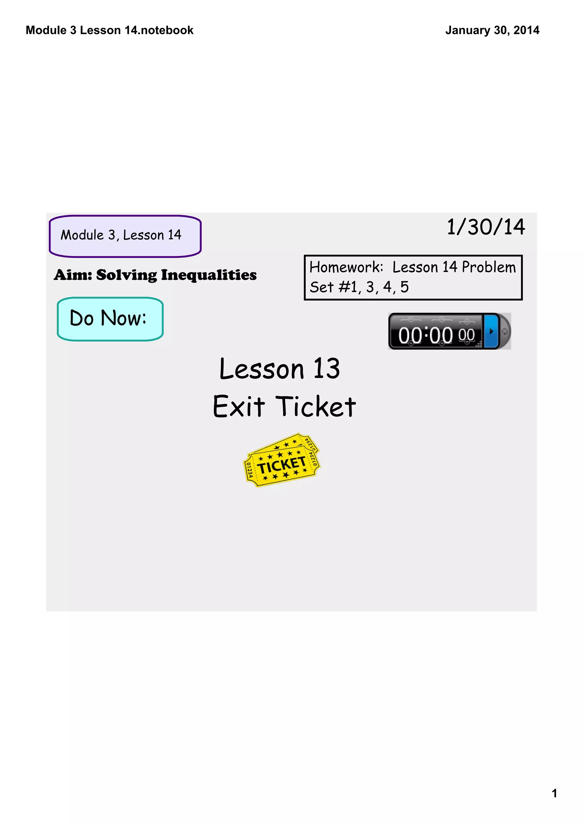 Module 3 lesson 14 | PDF