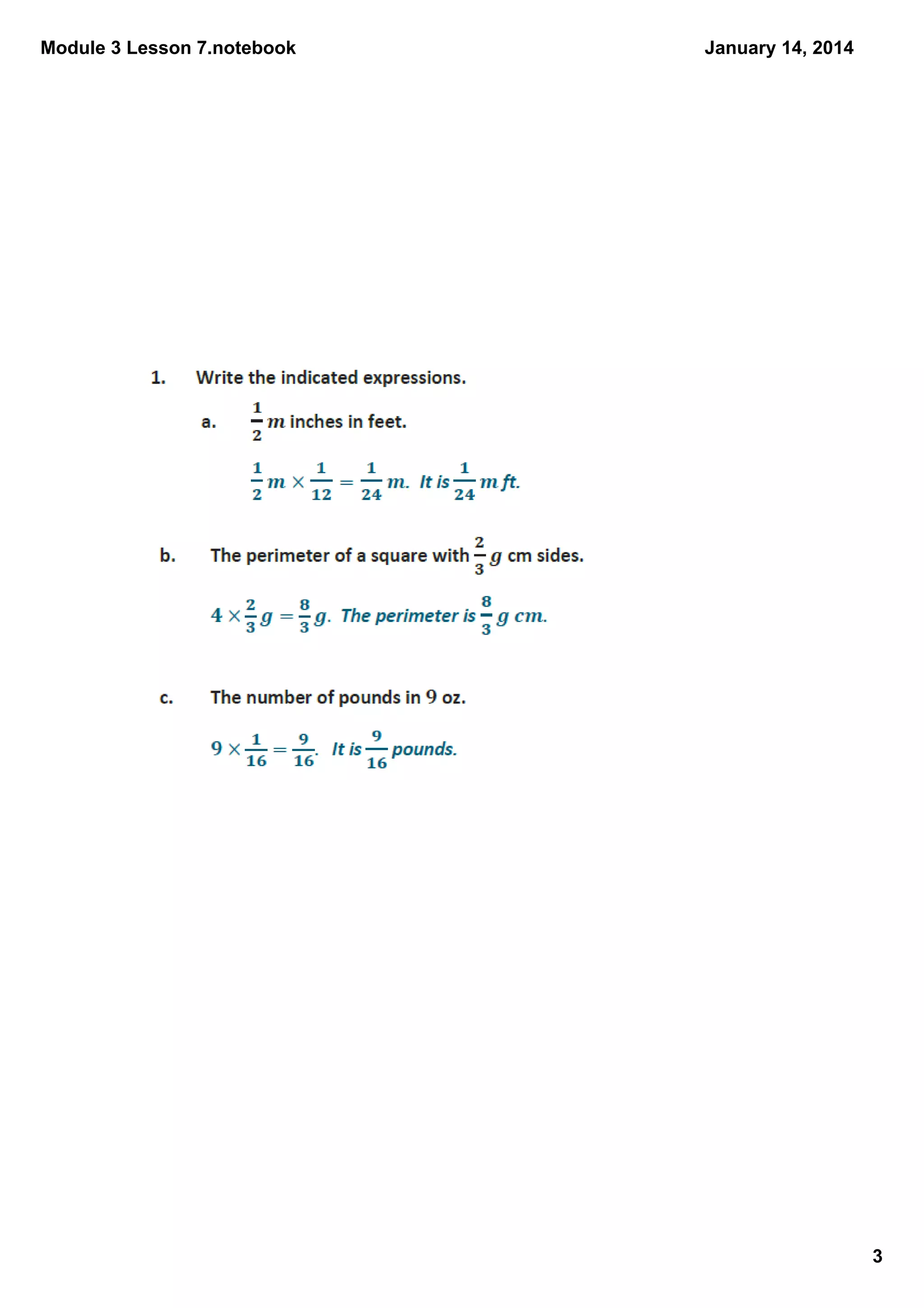 Module 3 lesson 7 | PDF