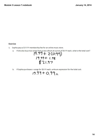 Module 3 lesson 7 | PDF