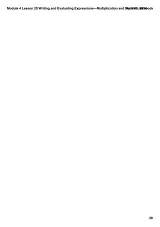 Module 4 lesson 20 | PDF