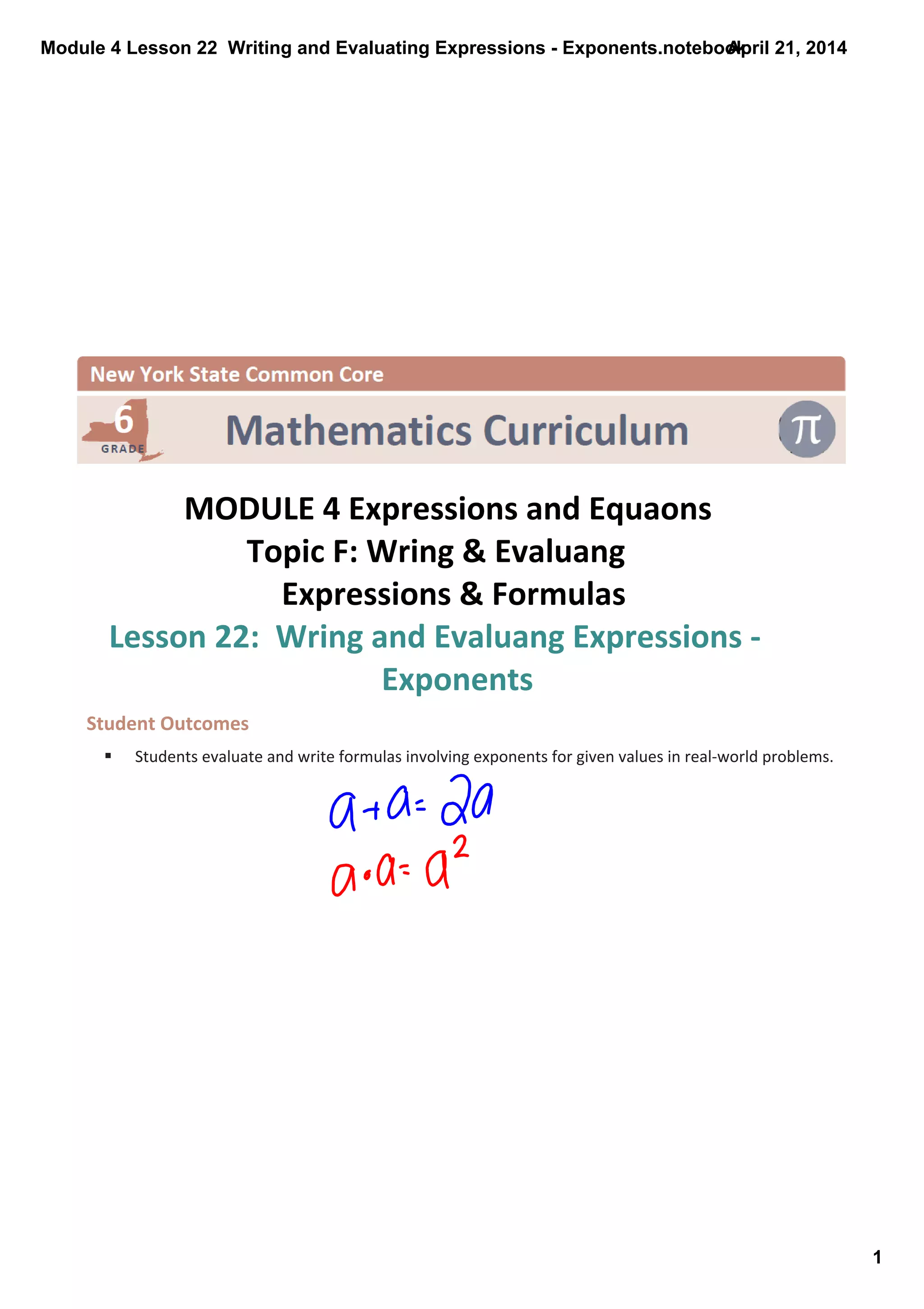 Module 4 lesson 22 | PDF