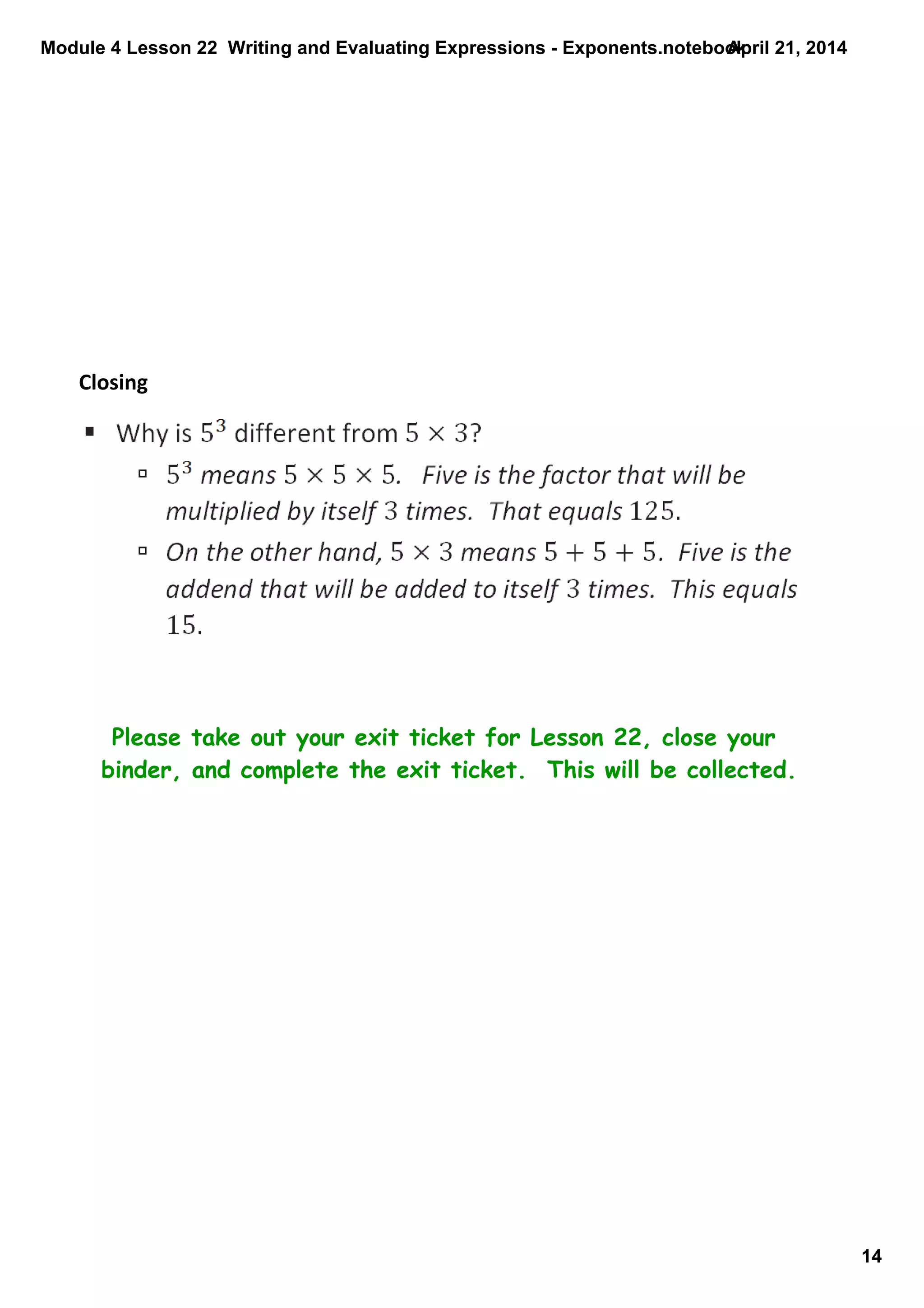 Module 4 lesson 22 | PDF