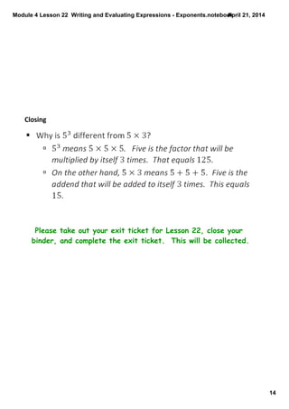 Module 4 lesson 22 | PDF