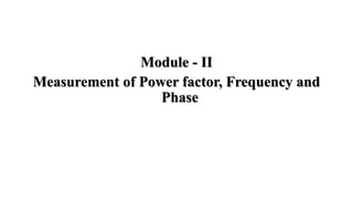 Electrical and electronics measurements Power Measurement | PPTX