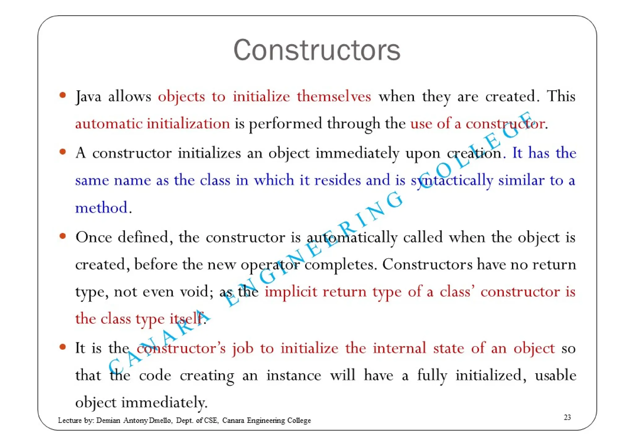 Introducing Classes in JAVA | PPT