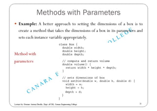 Introducing Classes in JAVA | PPT