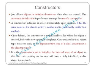 Introducing Classes in JAVA | PPT