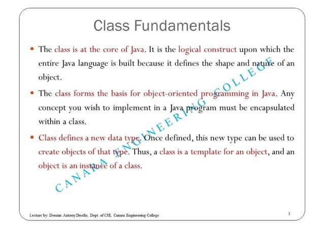 Introducing Classes in JAVA | PDF | Programming Languages | Computing