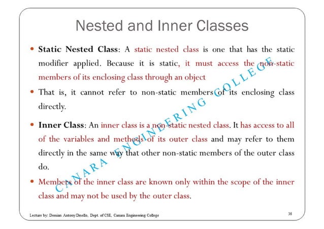 Methods and Classes in JAVA | PPT