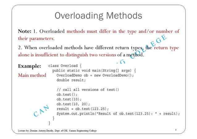 Methods and Classes in JAVA | PDF | Programming Languages | Computing