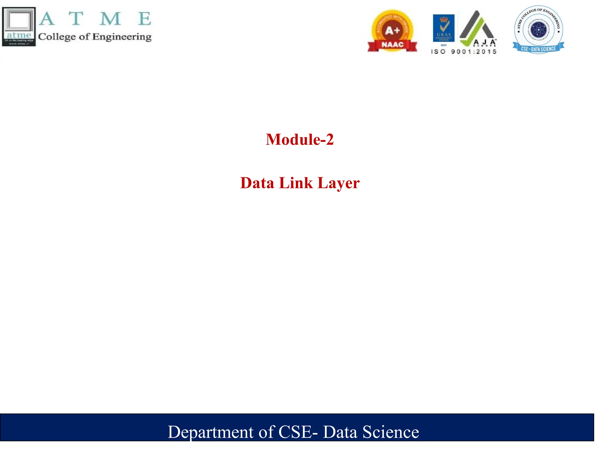 V semester, computer networks BCS502 Module-2_DataLinkLayer | PPTX