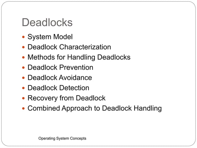 OS Deadlock Concepts | PPT