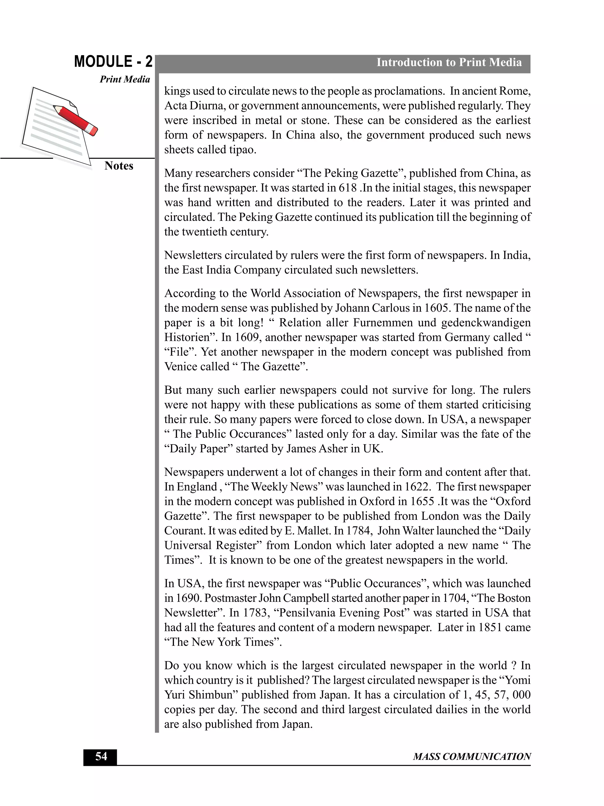 Introduction to Print Media | PDF