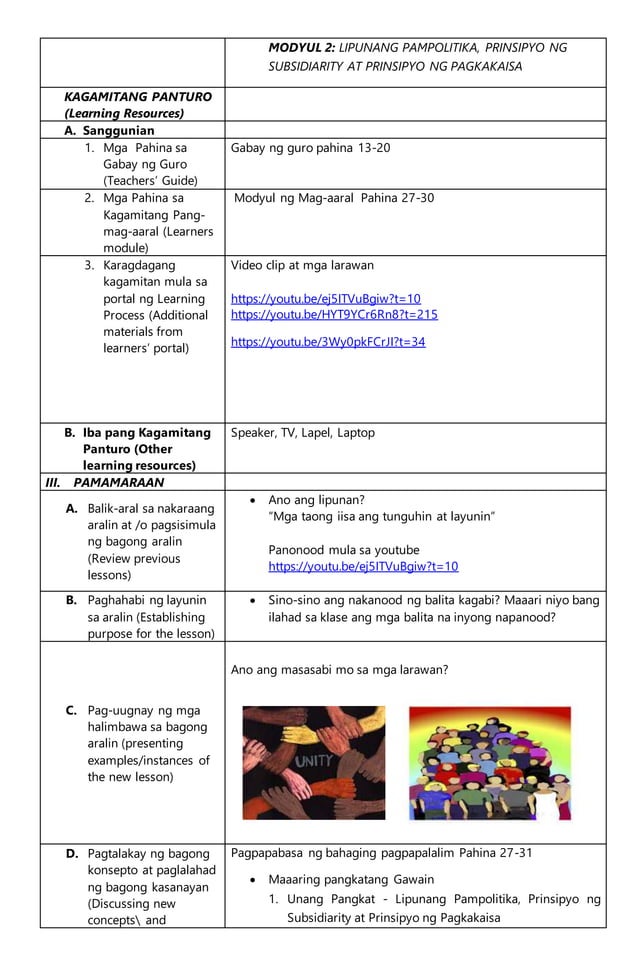 ESP 9 Modyul 2 (Session 2) | DOCX
