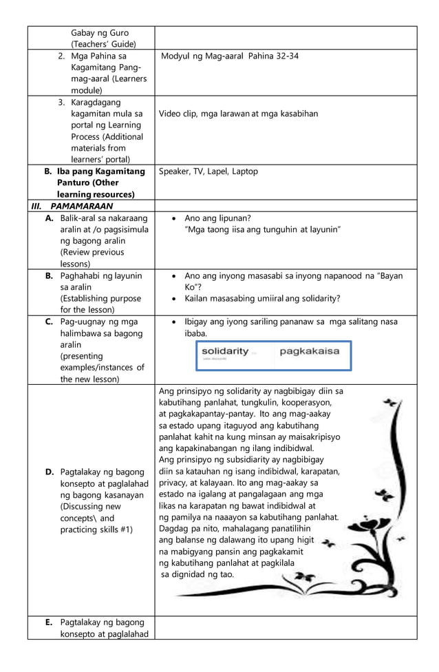 ESP 9 Modyul 2 (session 3) | DOCX