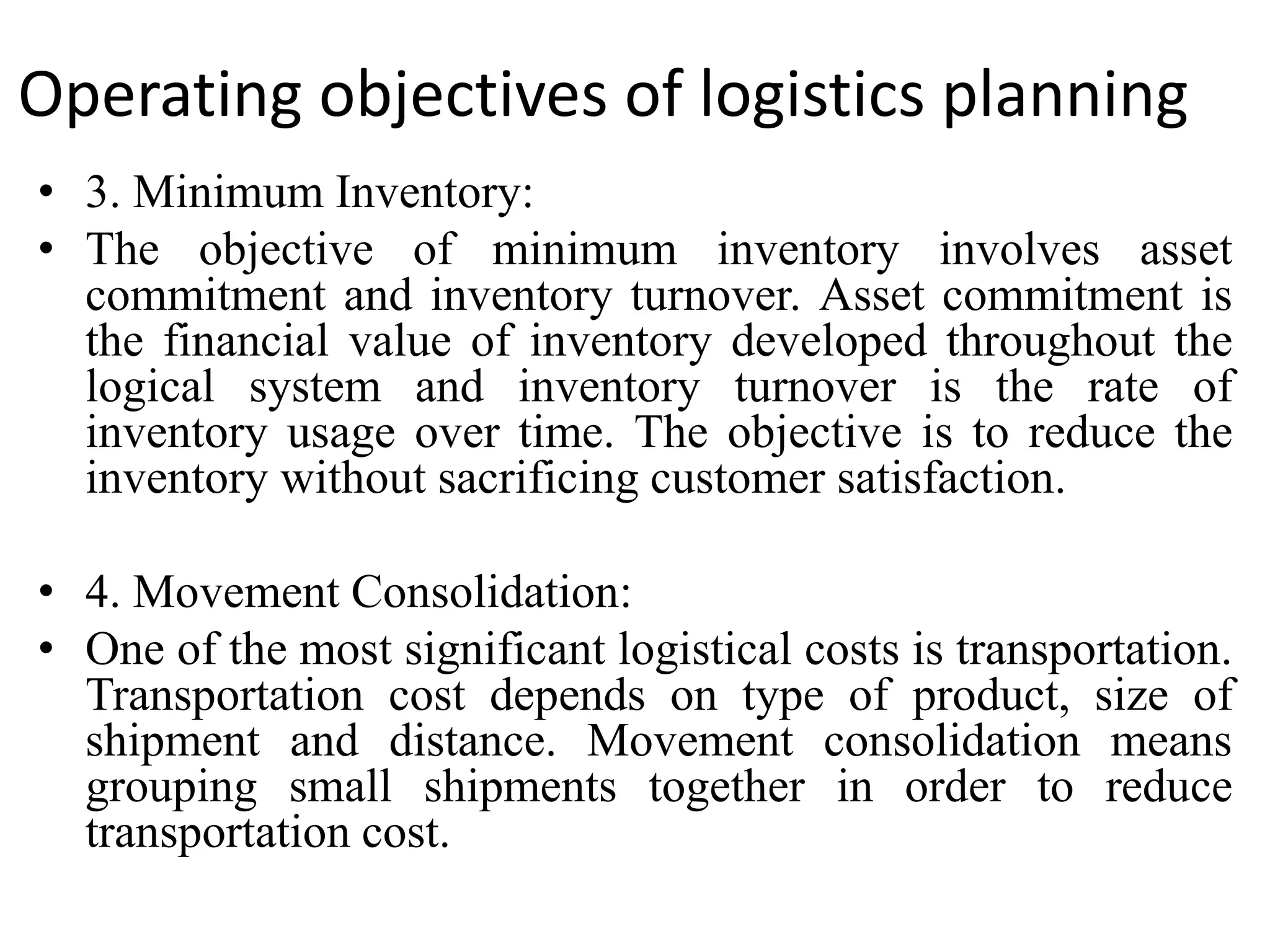 logistics management and its process and objectives | PPTX