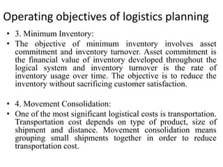 logistics management and its process and objectives | PPTX