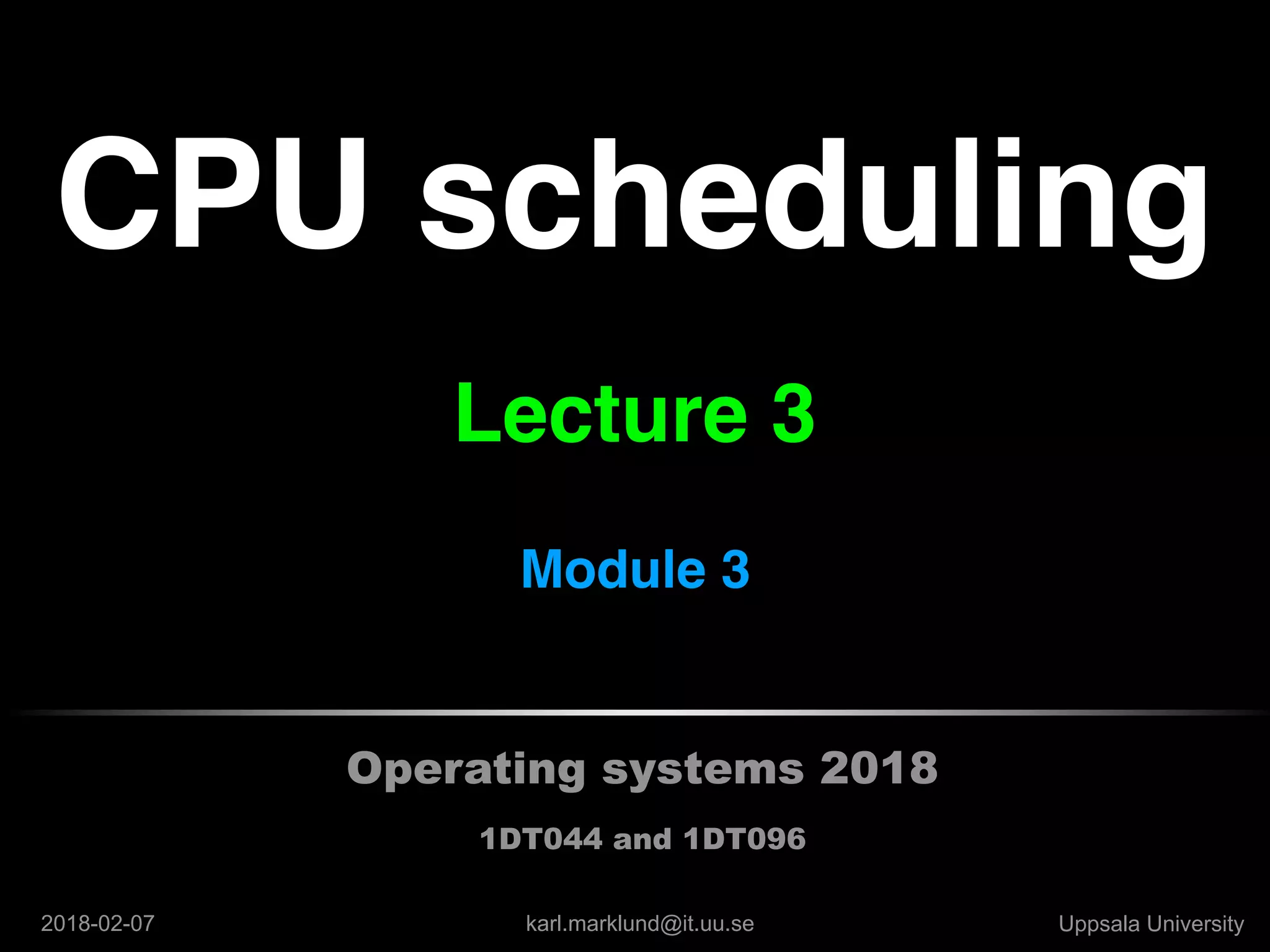 Module 3-cpu-scheduling | PPT