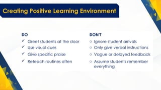 Module 3 Creating Positive Learning Environment Pptx