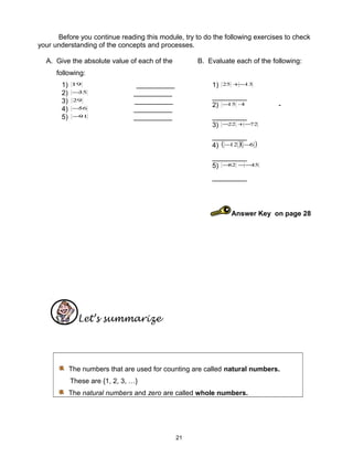 Module 3-integers | DOC