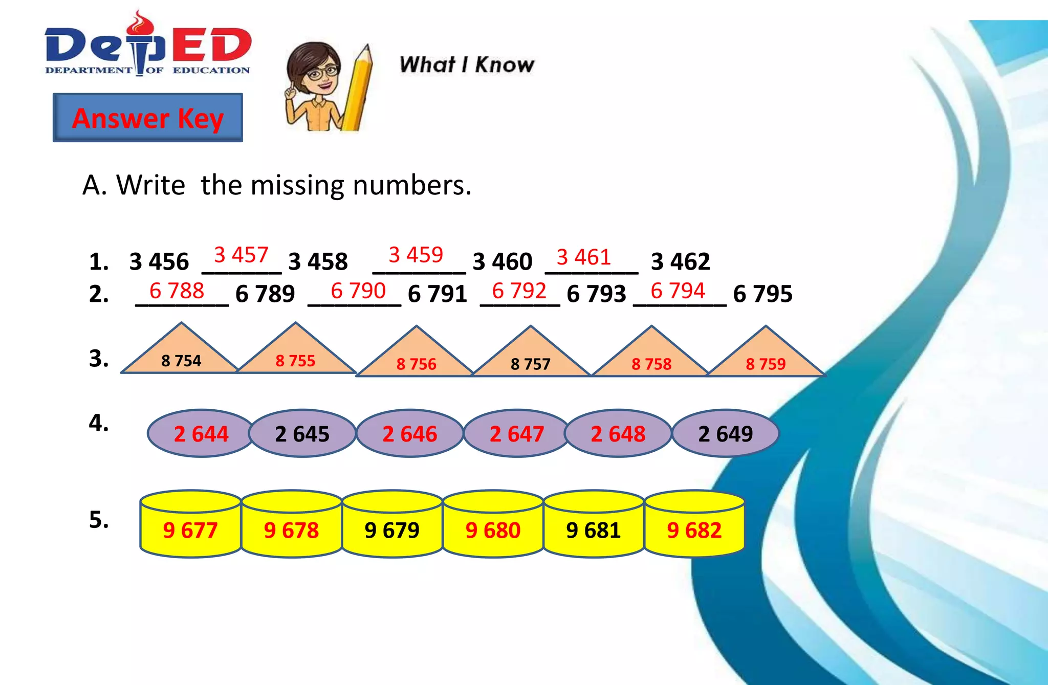 Reads and writes numbers in symbols and in words up to hundred thousand ...