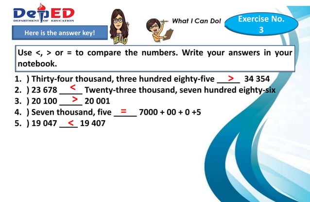Reads and writes numbers in symbols and in words up to hundred thousand ...