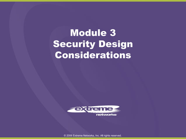 Security Design Considerations Module 3 - Training Sample | PPT