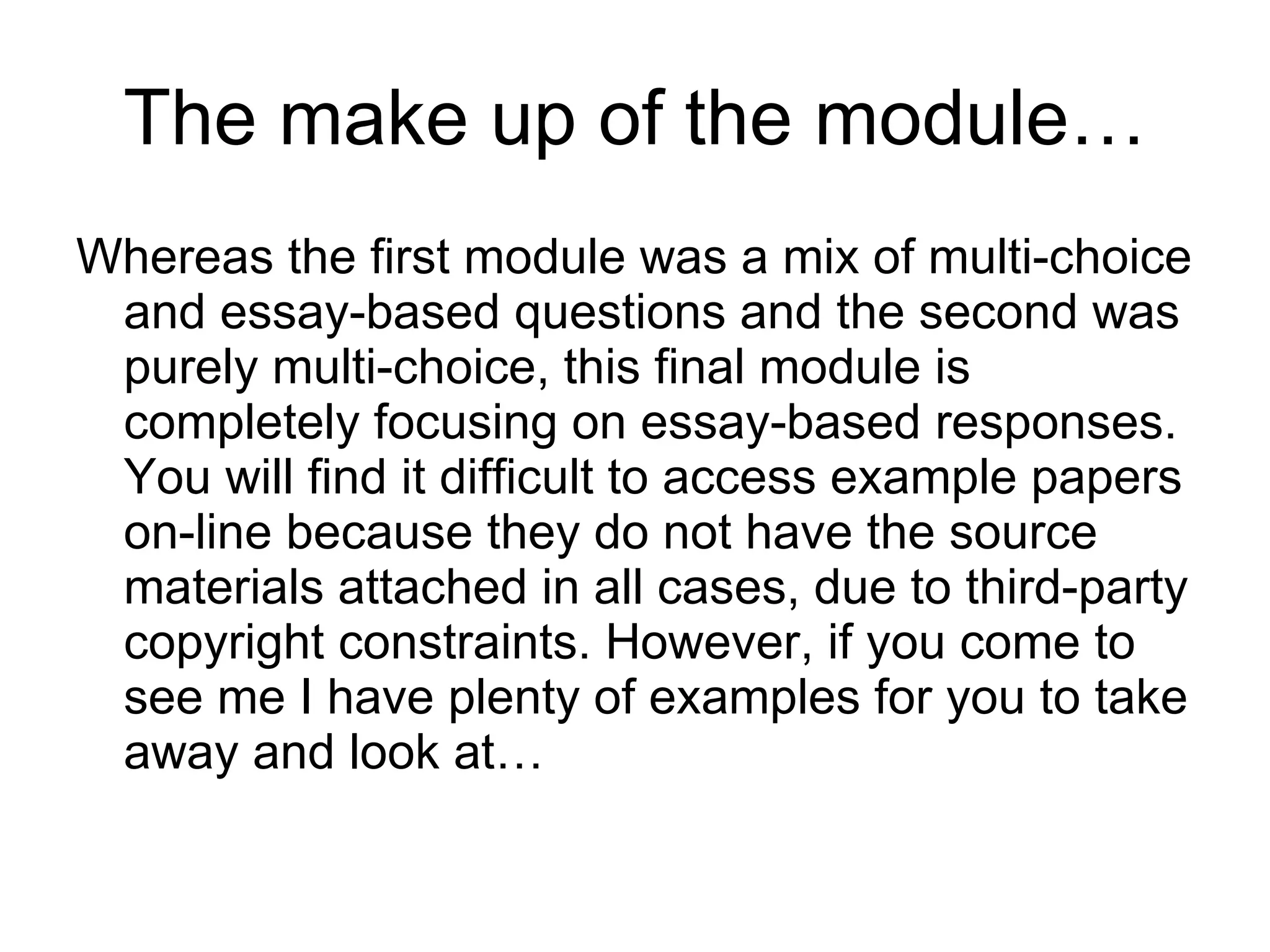 Module 3 – Society, Politics And The Economy Help | PPT