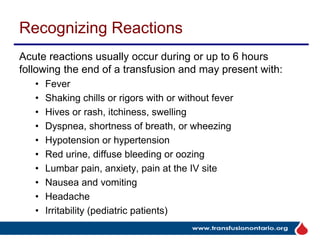 transfusion is medical terminology and explaination | PPT