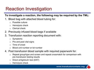 transfusion is medical terminology and explaination | PPT