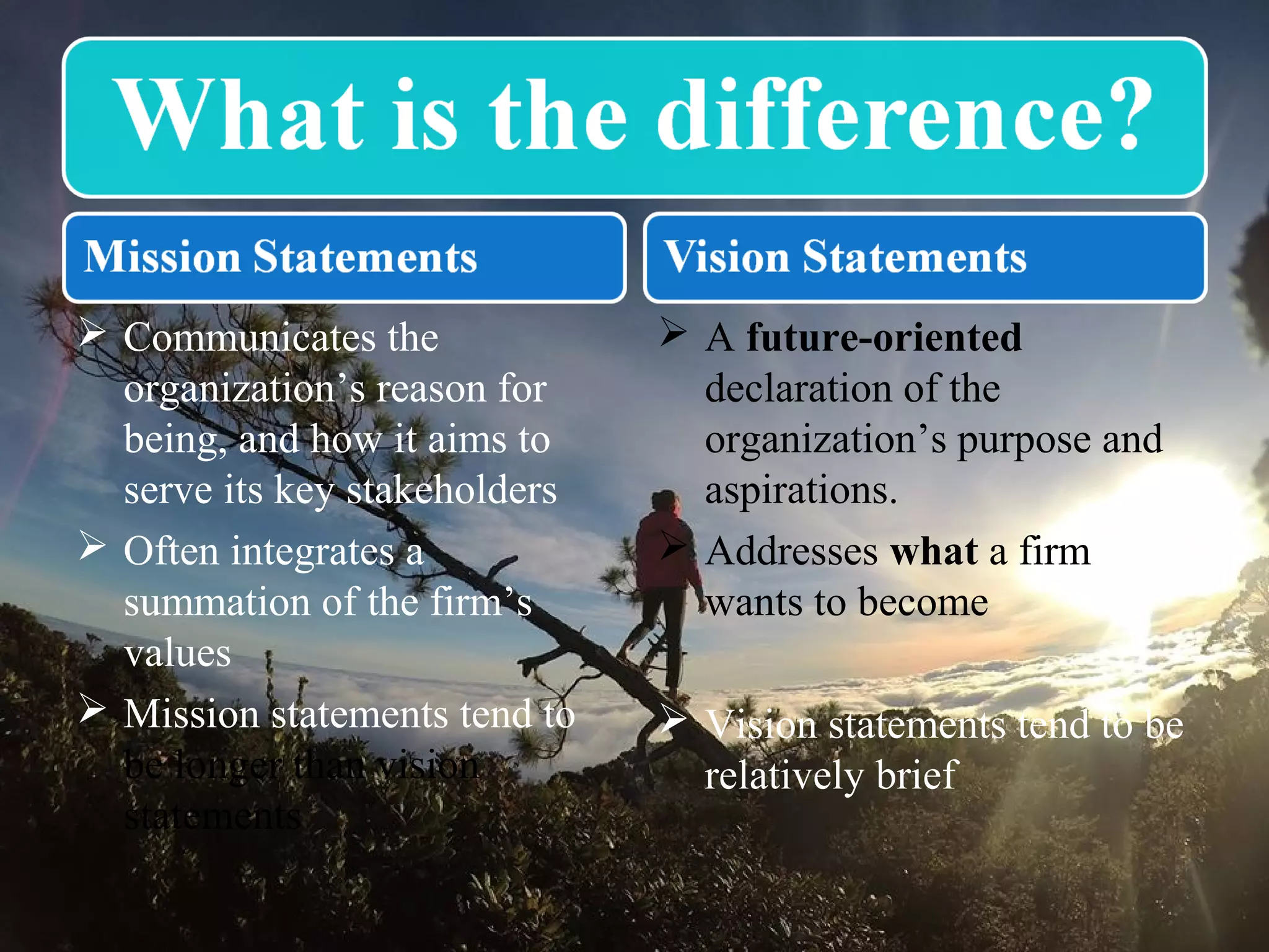 Vision, Mission, Goals & Policy Setting | PPT
