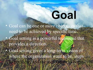 Vision, Mission, Goals & Policy Setting | PPT