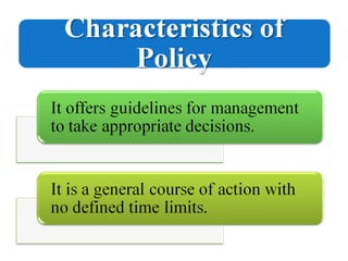 Vision, Mission, Goals & Policy Setting | PPT