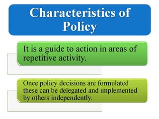 Vision, Mission, Goals & Policy Setting | PPT