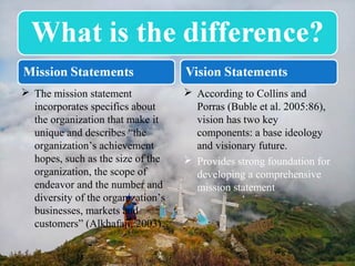Vision, Mission, Goals & Policy Setting | PPT