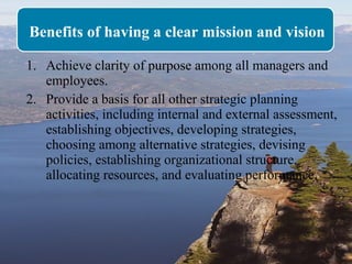 Vision, Mission, Goals & Policy Setting | PPT